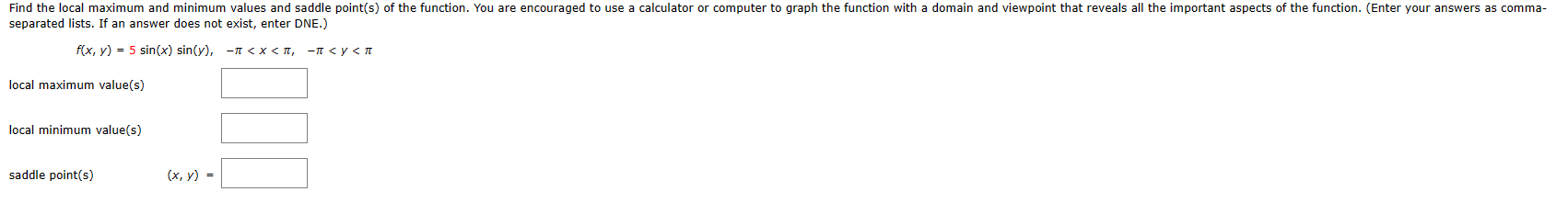Solved separated lists. If an answer does not exist, enter | Chegg.com