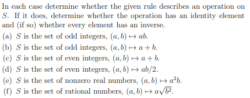 Solved In each case determine whether the given rule | Chegg.com