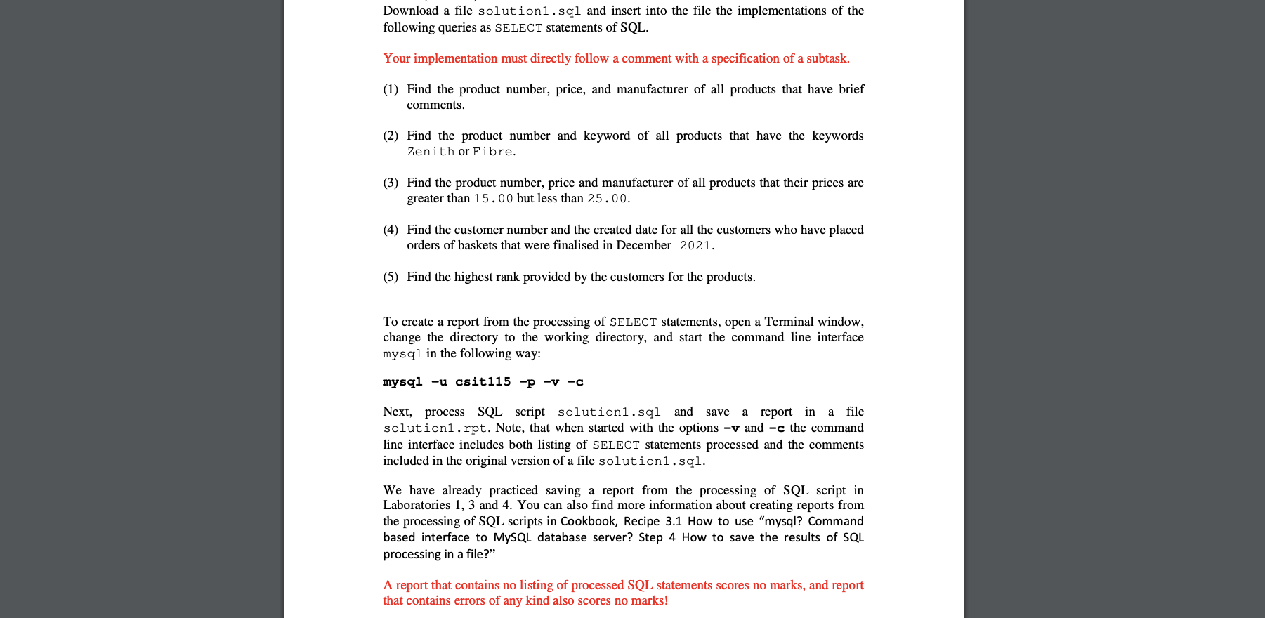 Solved Download a file solution1.sql and insert into the | Chegg.com