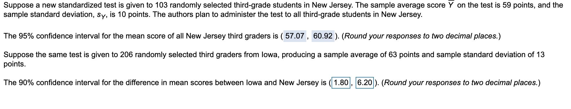 Solved Suppose a new standardized test is given to 103 | Chegg.com