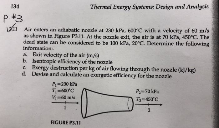 Solved 134 Thermal Energy Systems: Design and Analysis 11 | Chegg.com