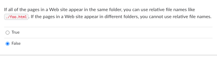Solved In the following, the variable foo will be treated as | Chegg.com