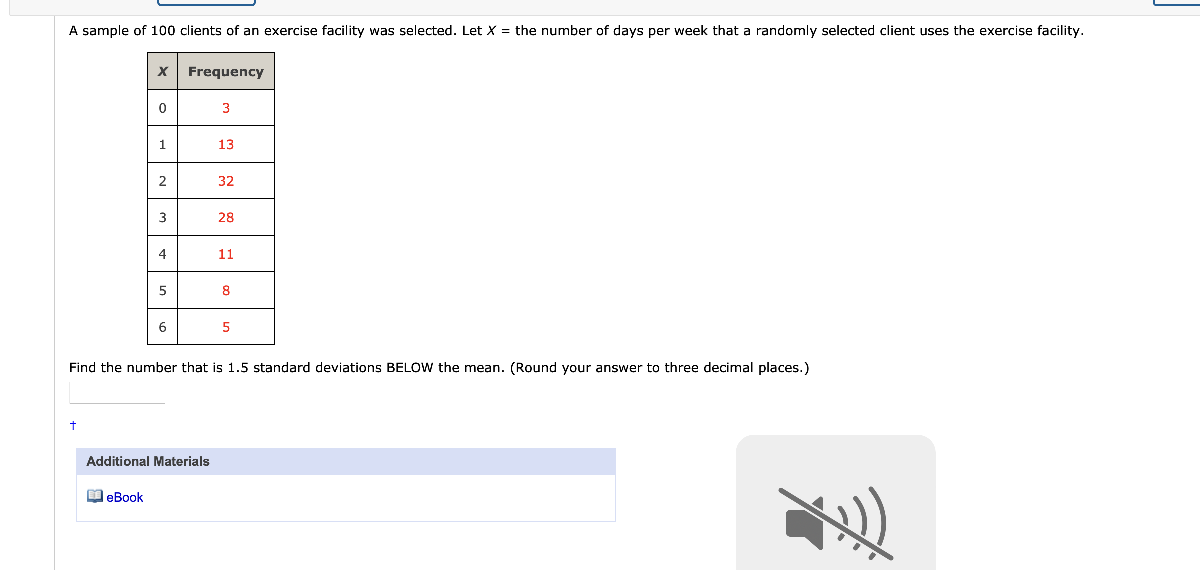 Solved Find the number that is 1.5 standard deviations BELOW | Chegg.com