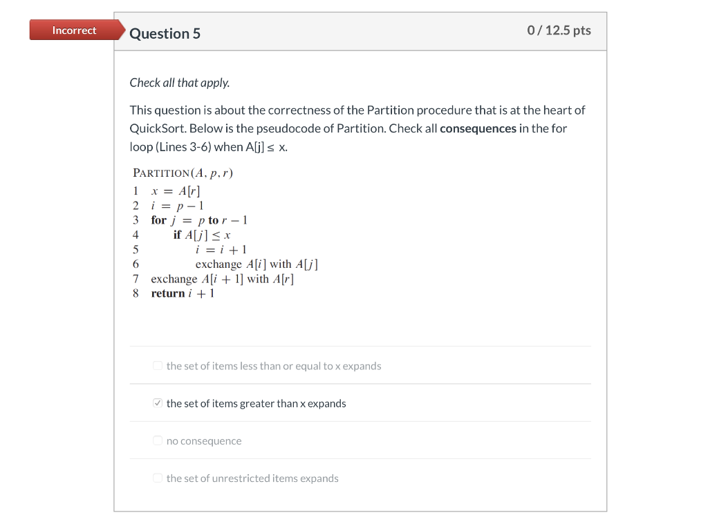 Solved Incorrect Question 2 0 12 5 Pts Select The Best
