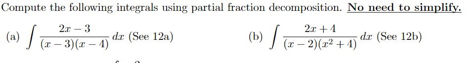 Solved Compute the following integrals using partial | Chegg.com