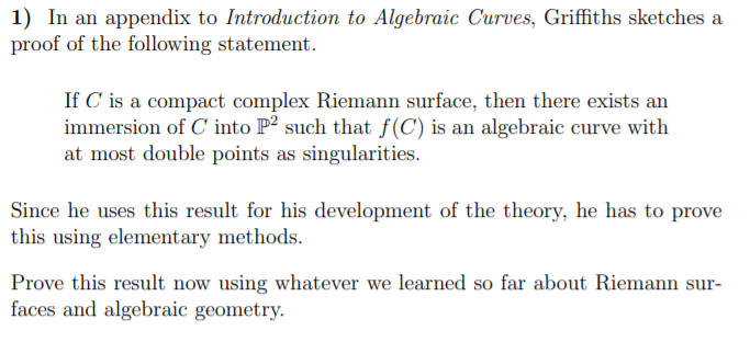 Solved 1 In An Appendix To Introduction To Algebraic 