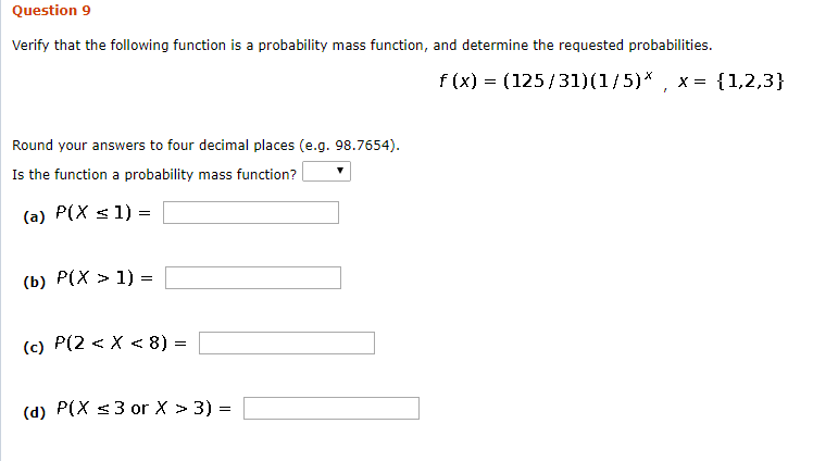 Solved Question 9 Verify that the following function is a | Chegg.com