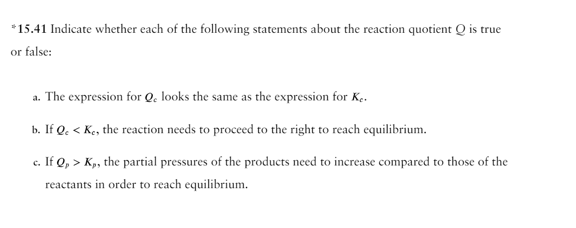 Solved *15.41 ﻿Indicate whether each of the following | Chegg.com
