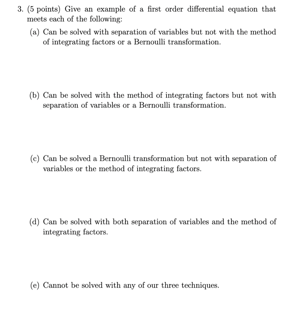 Solved (b) Can be solved with the method of integrating | Chegg.com