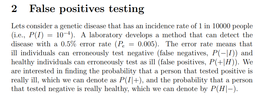 2 False positives testing Lets consider a genetic | Chegg.com