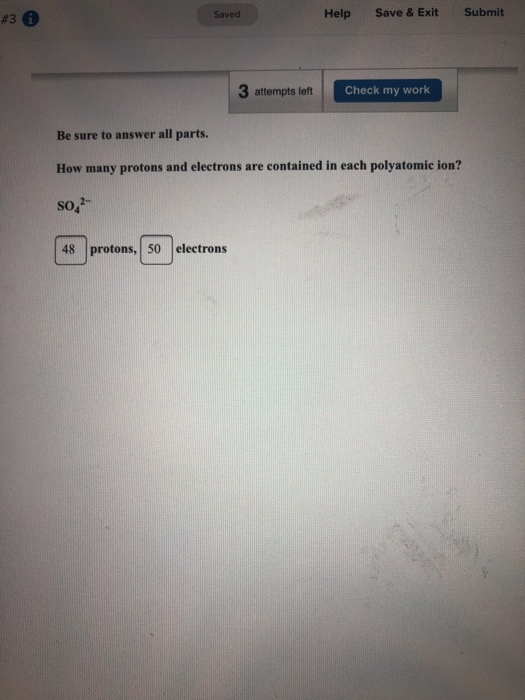 Solved #3 Saved Help Save & Exit Submit 3 attempts left | Chegg.com