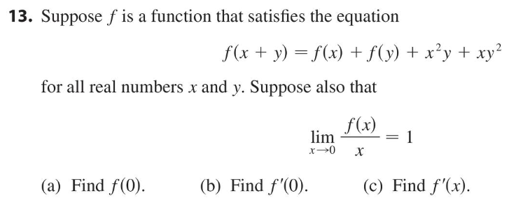 Solved 13. Suppose f is a function that satisfies the | Chegg.com