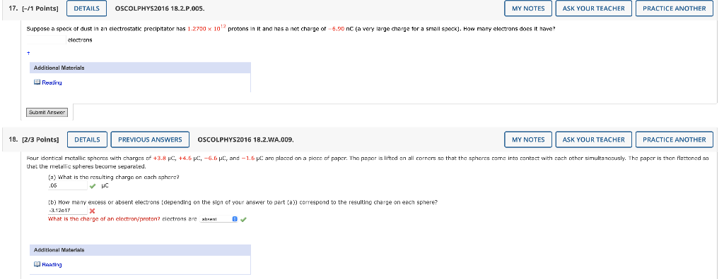 Solved electrons Additional Materials [2/3 Polnts] | Chegg.com