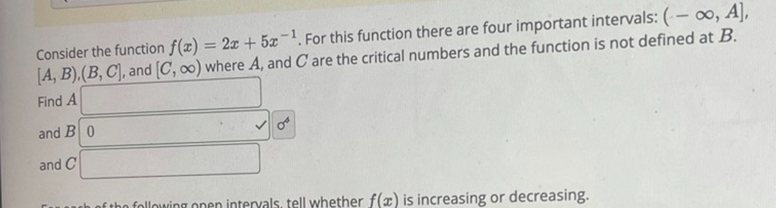 Solved Consider the function f(x)=2x+5x-1. ﻿For this | Chegg.com
