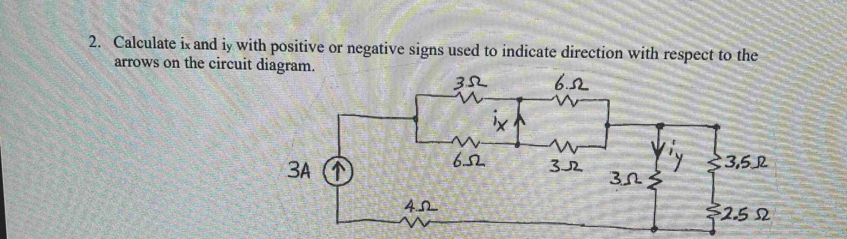 Solved 2. Calculate ix and iy with positive or negative | Chegg.com