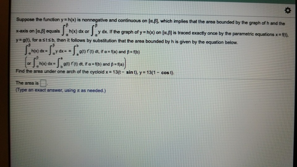 Solved Suppose the function y h() is nonnegative and | Chegg.com