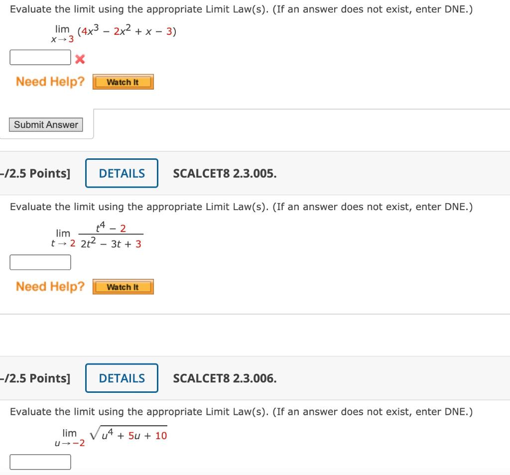 Solved Evaluate the limit using the appropriate Limit | Chegg.com