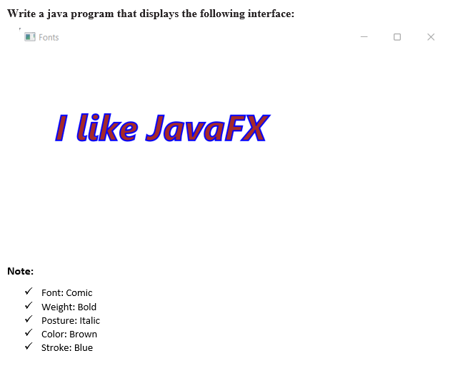Solved Write a program that displays 8 texts, as shown in | Chegg.com Solved Write a program that displays 8 texts, as shown in | Chegg.com