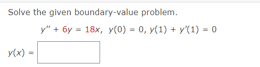 Solved Solve the given boundary-value problem. | Chegg.com