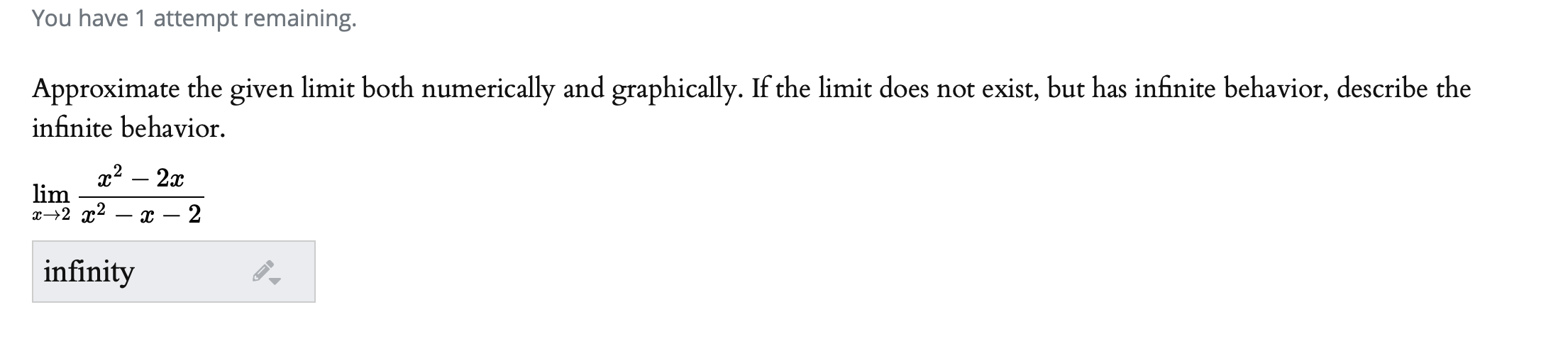 Solved You have 1 attempt remaining. Approximate the given | Chegg.com