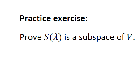 Solved Practice exercise: Prove S(2) is a subspace of V. | Chegg.com