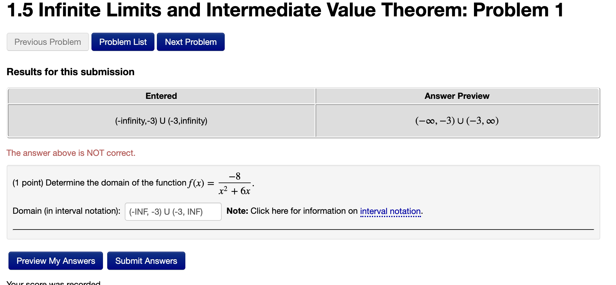 Solved 1.5 Infinite Limits and Intermediate Value Theorem: | Chegg.com
