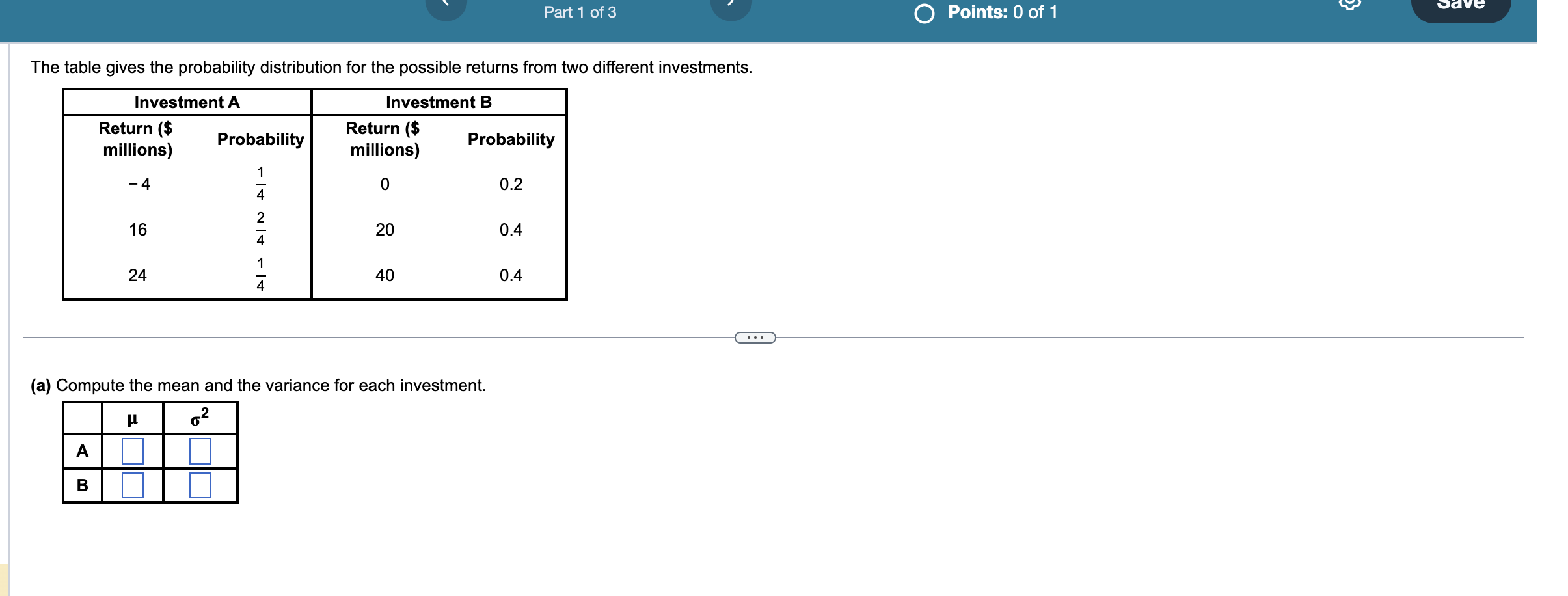 Solved The table gives the probability distribution for the | Chegg.com