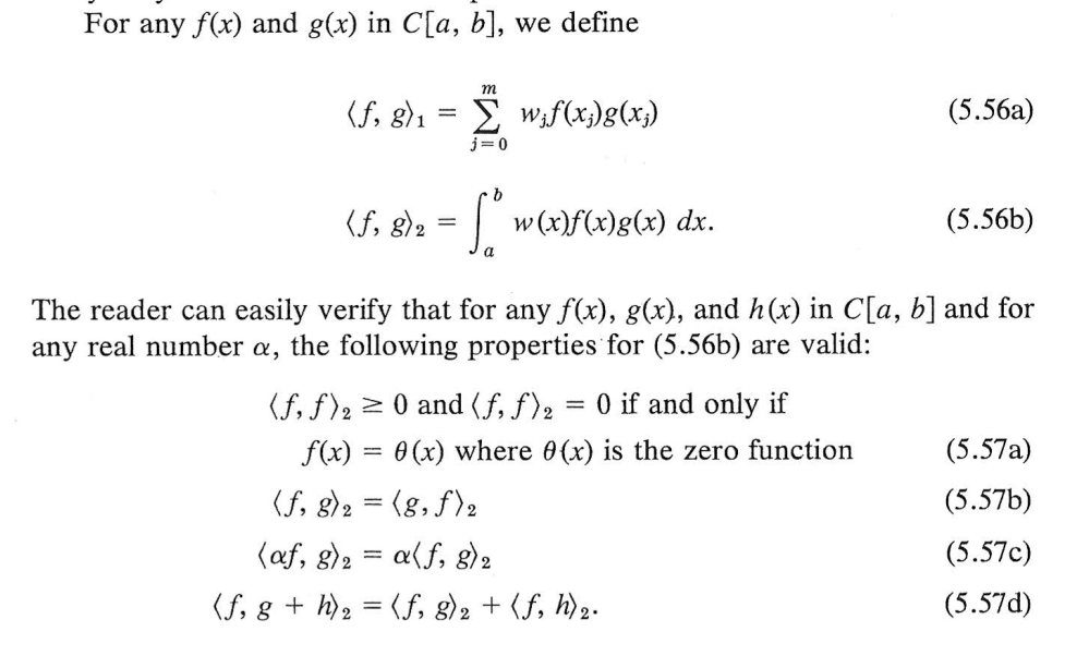 Solved 4. Let f,g be either of the inner products of | Chegg.com