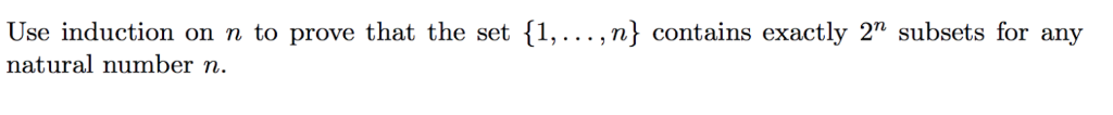 Solved Use induction on n to prove that the set {1, . . . , | Chegg.com