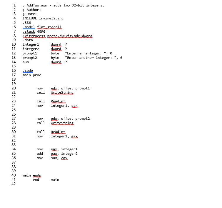 Solved This is assembly language, this code assembles and | Chegg.com
