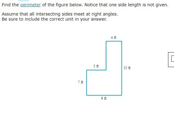 Solved Find the perimeter of the figure below. Notice that | Chegg.com