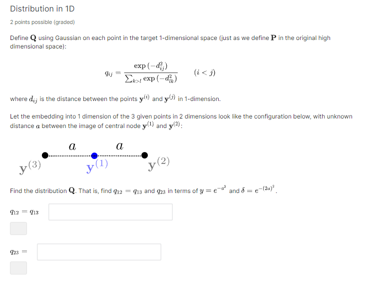 Solved 18. Embedding three points into 1 Dimension Bookmark | Chegg.com