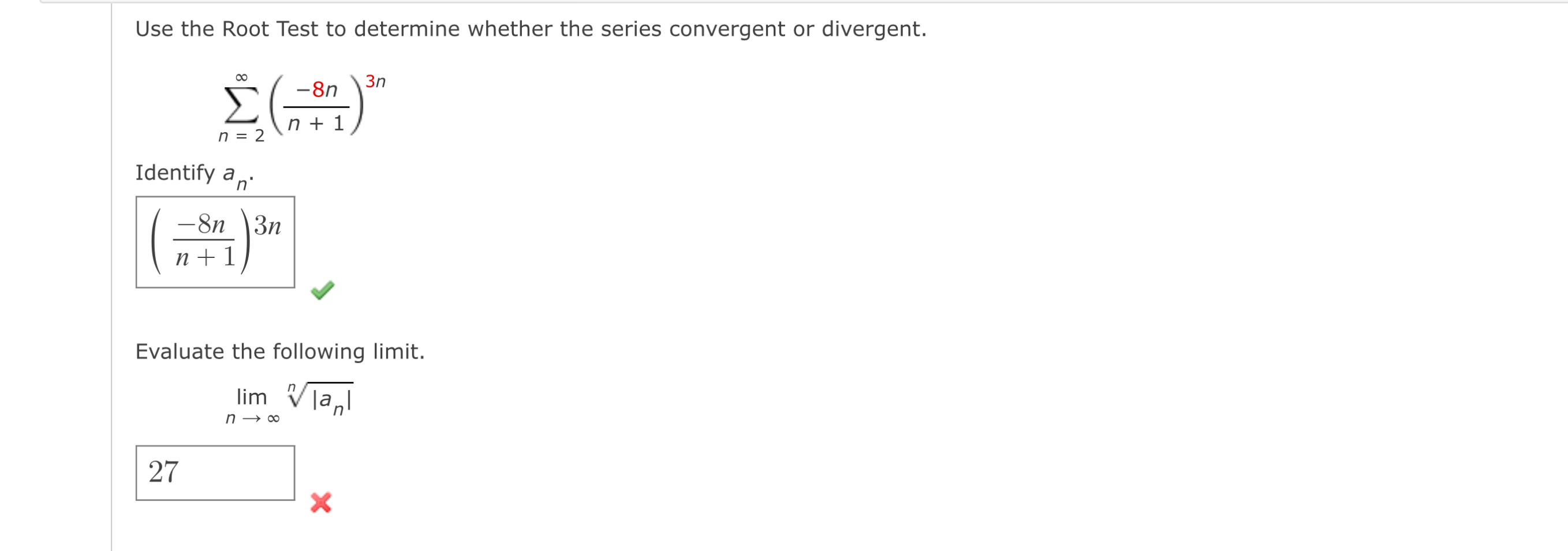 Solved Use the Root Test to determine whether the series | Chegg.com