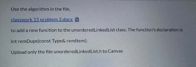 Use the algorithm in the file, classwork 15 problem | Chegg.com