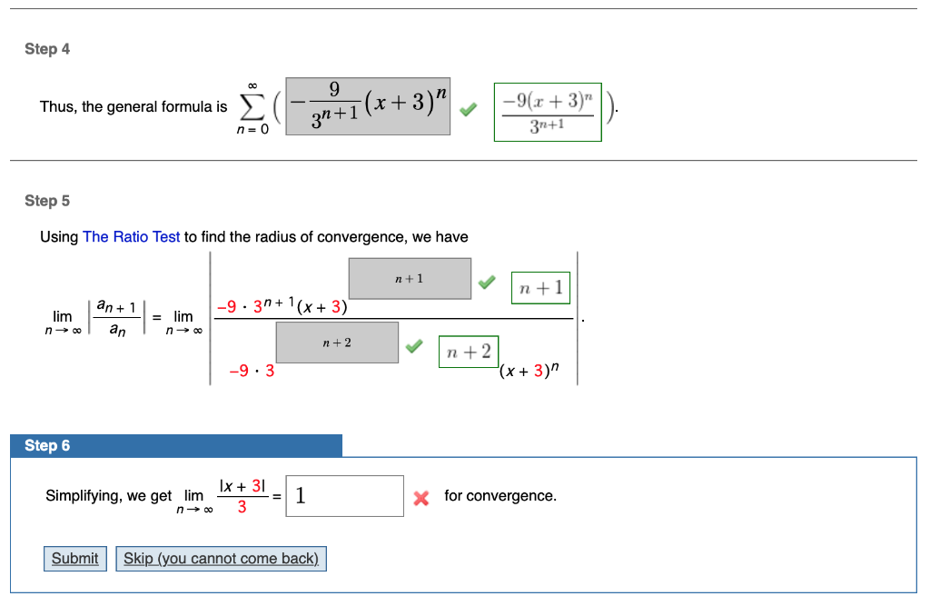 What goes in the "for convergence" box and what is | Chegg.com