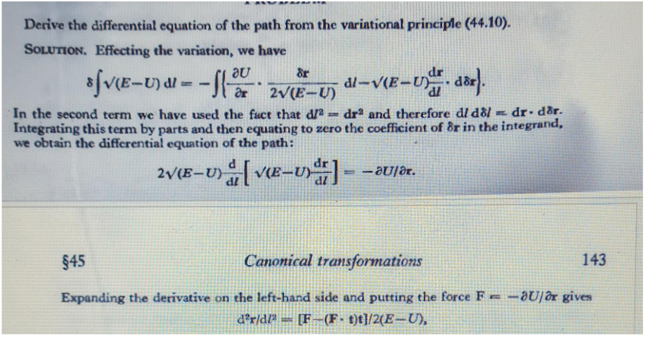 Solved Derive the differential equation of the path from the | Chegg.com