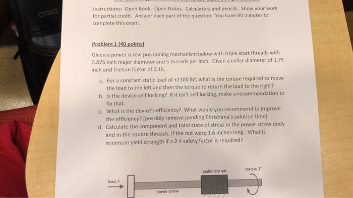 Solved Instructions: Open Book. Open Notes. Calculators and | Chegg.com