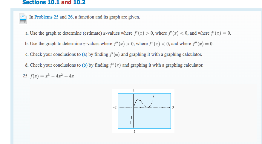 Solved In Problems 25 and 26, a function and its graph are | Chegg.com