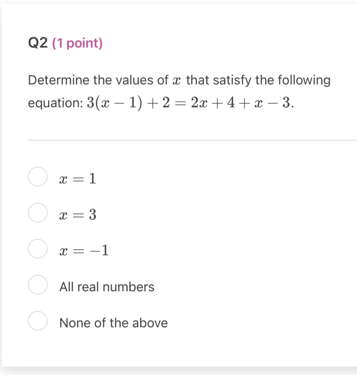 Solved Determine the values of x ﻿that satisfy the | Chegg.com