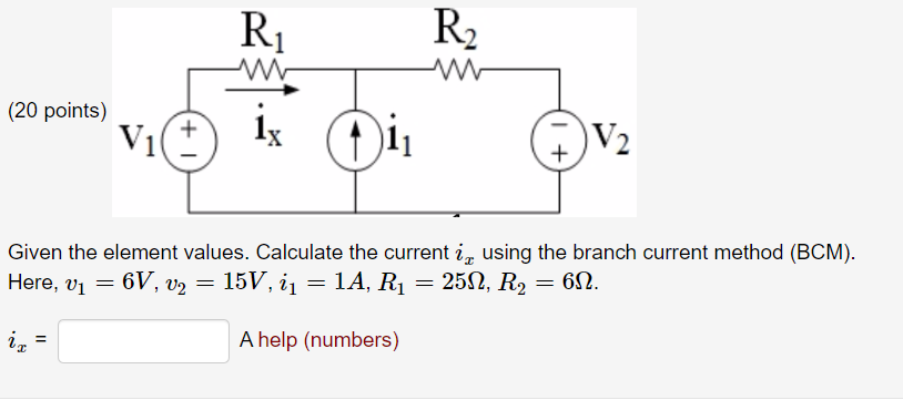 Solved Given the element values. Calculate the current ix | Chegg.com
