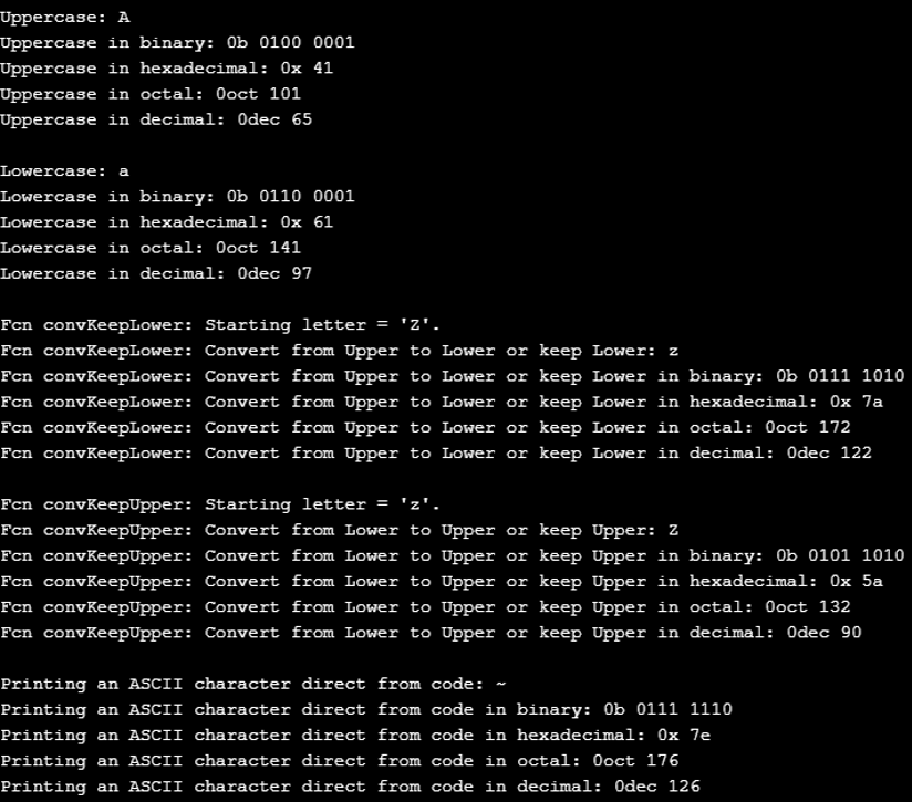 Uppercase: A Uppercase in binary: Ob 0100 0001 | Chegg.com