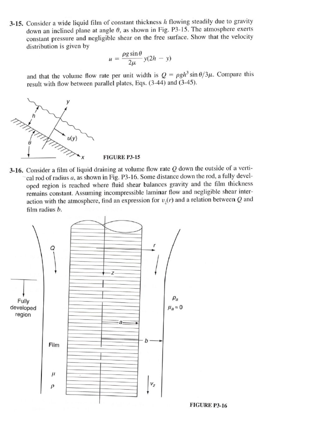 Solved 3-15. ﻿Consider a wide liquid film of ﻿constant | Chegg.com