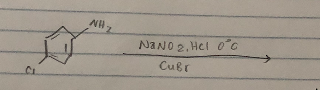 Solved NH2 NaNO2. Hcl oc CI CuBr | Chegg.com