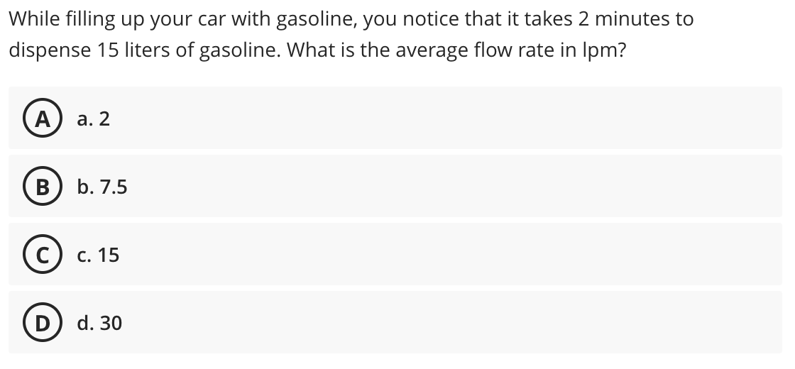 Solved While filling up your car with gasoline, you notice | Chegg.com