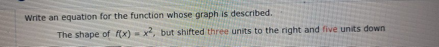 Solved Write an equation for the function whose graph is | Chegg.com