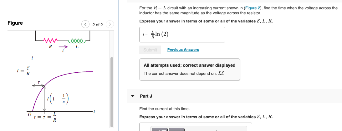 Solved For the R−L circuit with an increasing current shown | Chegg.com