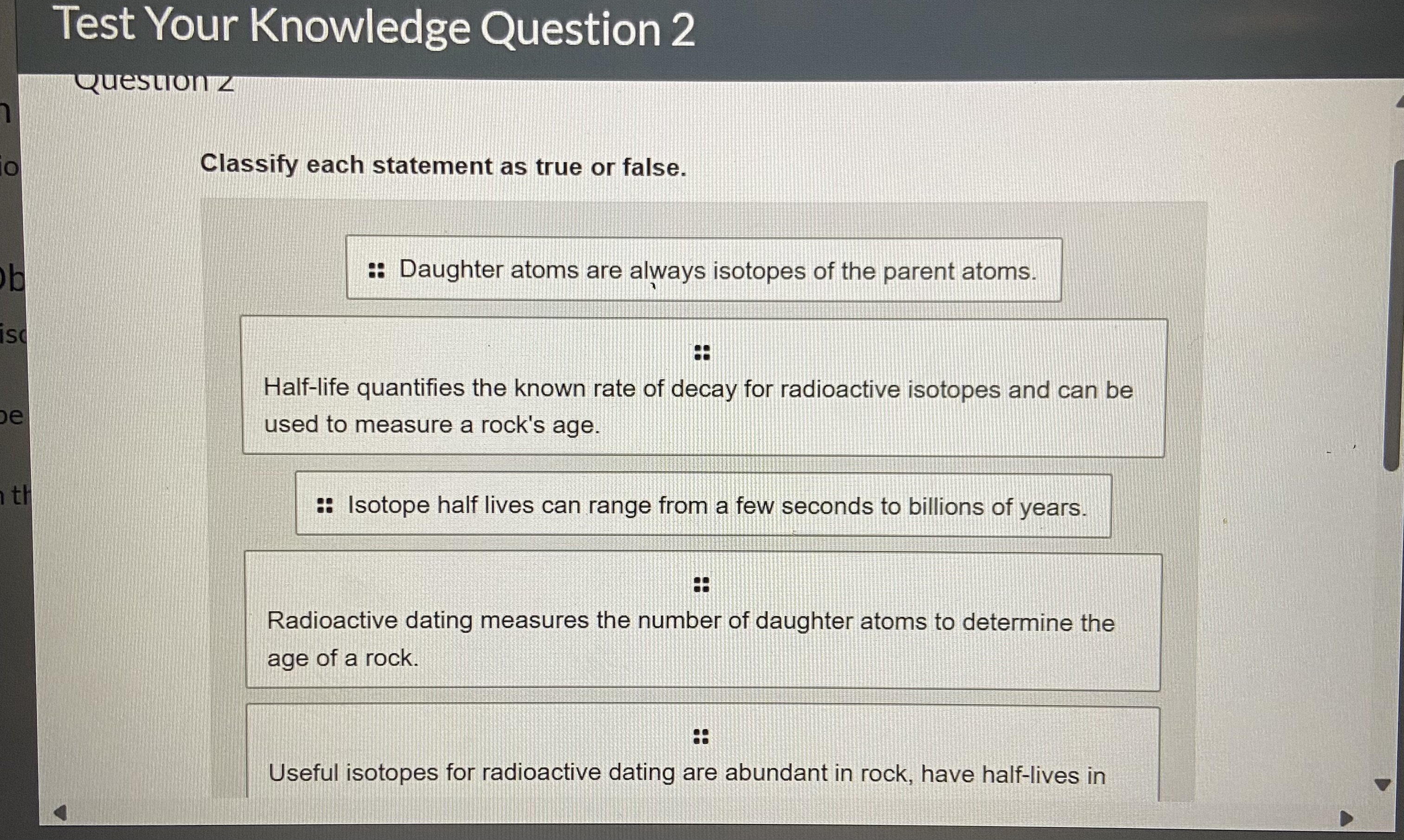 Solved Test Your Knowledge Question 2Classify each statement | Chegg.com
