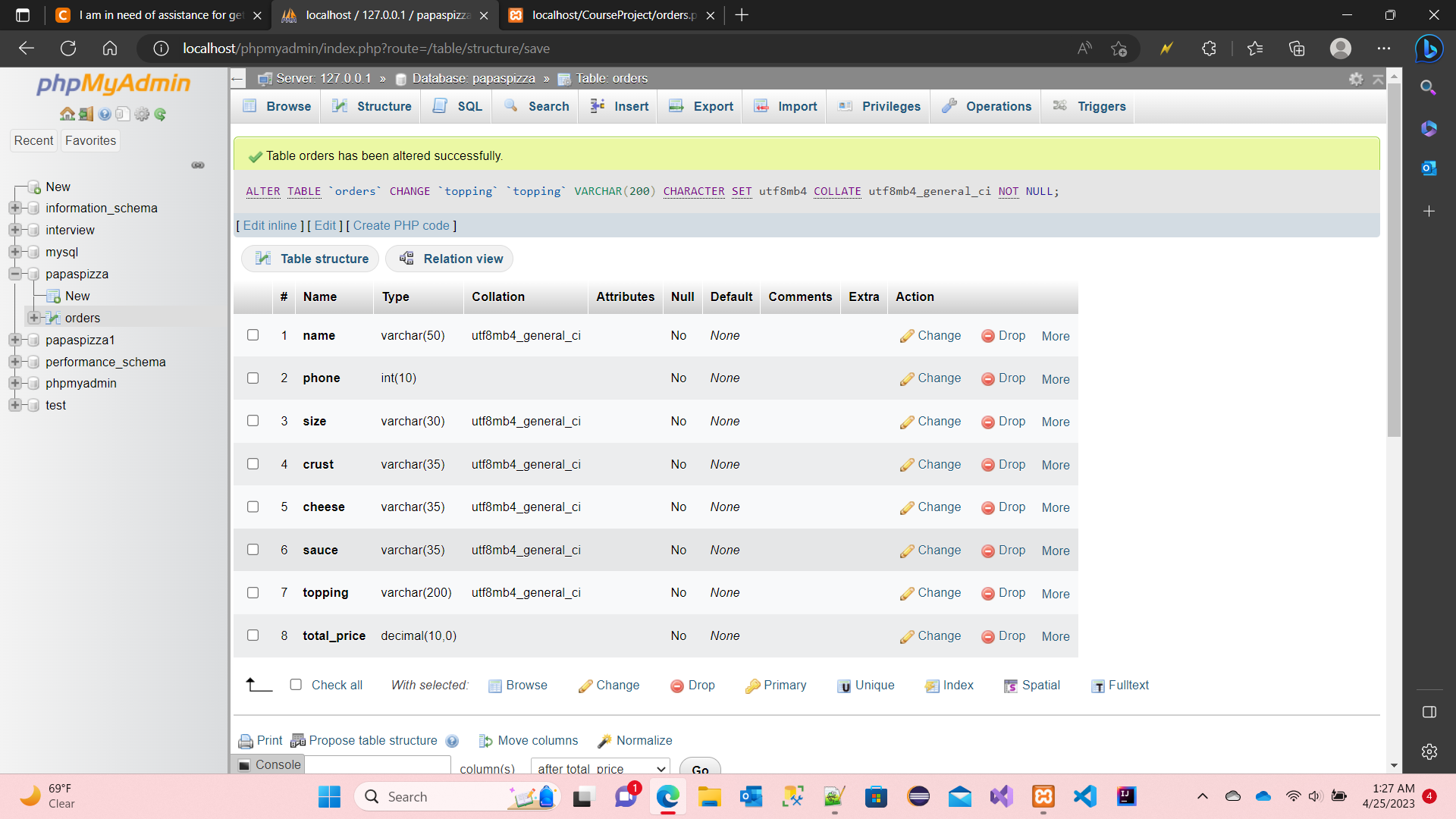 Solved ** I am trying to figure out why my database has | Chegg.com