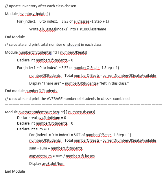 Solved Can You Make A Hierarchy Chart For My Pseudocode