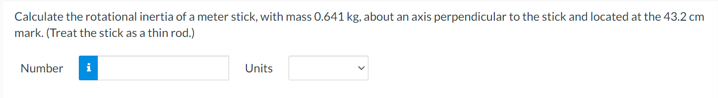 Solved Calculate the rotational inertia of a meter stick, | Chegg.com